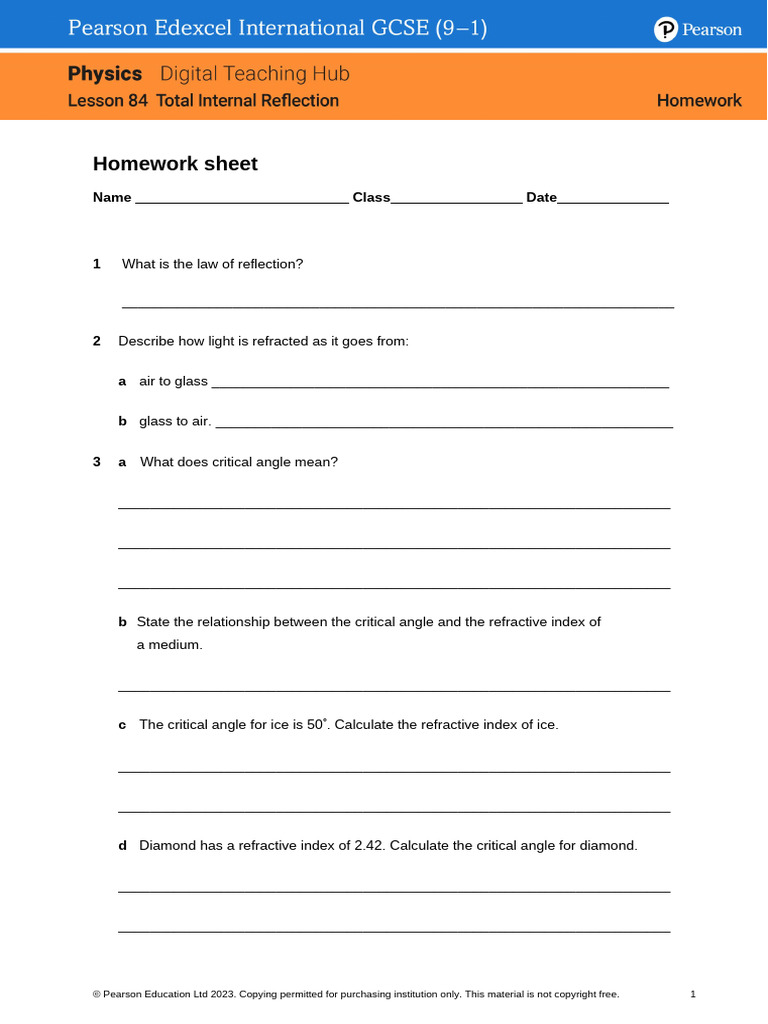 1723058048669-Ig - Physics - Lesson84 - Homework Sheet | PDF ...