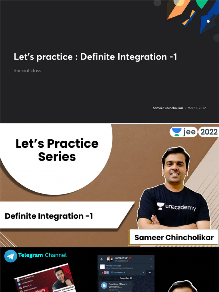 Lets Practice Definite Integration 1 With Anno | PDF