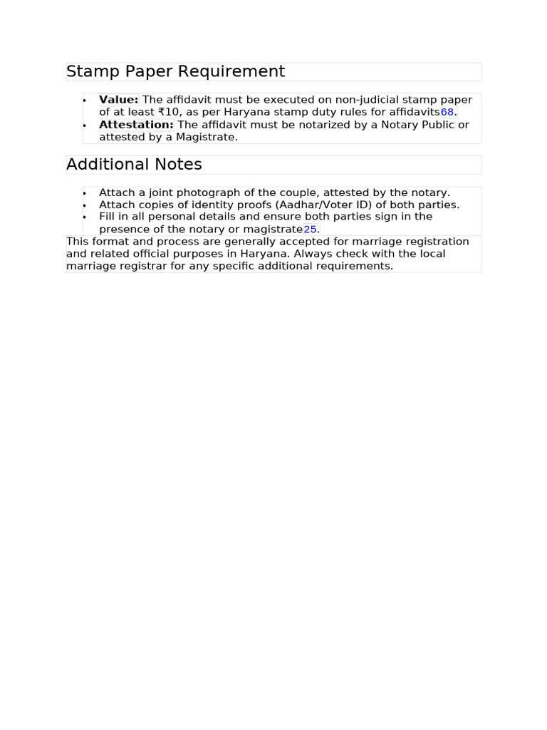 Stamp Paper Requirement: Value: Attestation | PDF