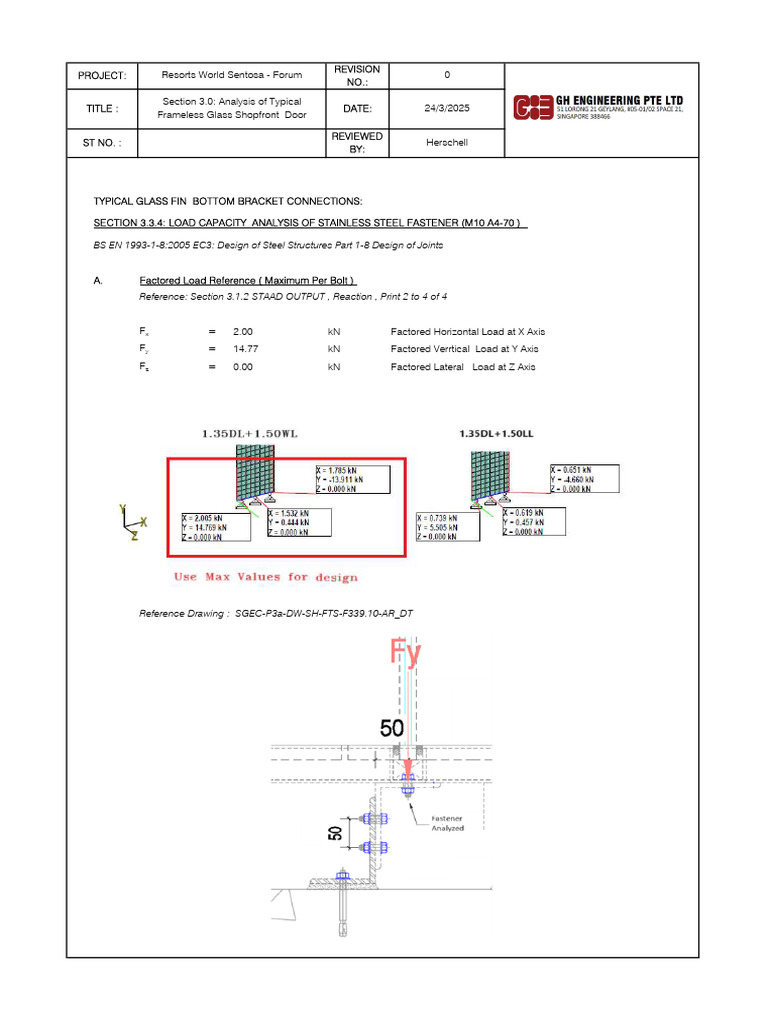 Steel Joint Design and Fastener Analysis | PDF | Screw | Mechanical ...