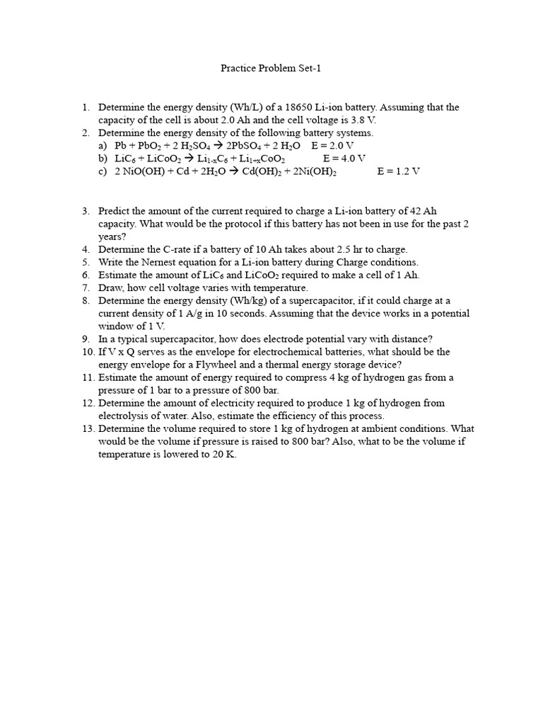 Practice Problem Set - 1 | PDF