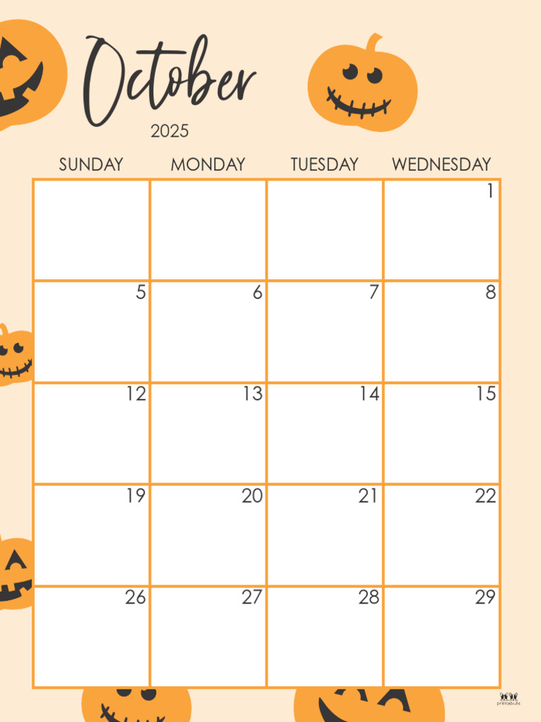 Printable October 2025 Calendar Style 103 | PDF