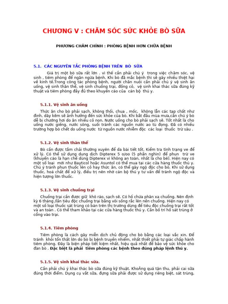 TaiLieuChanNuoiBoSua Chuong5 | PDF