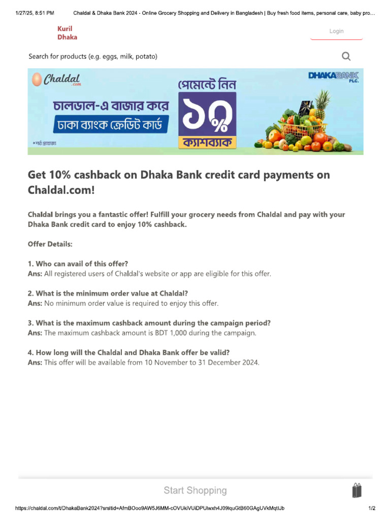 Chaldal Offer | PDF