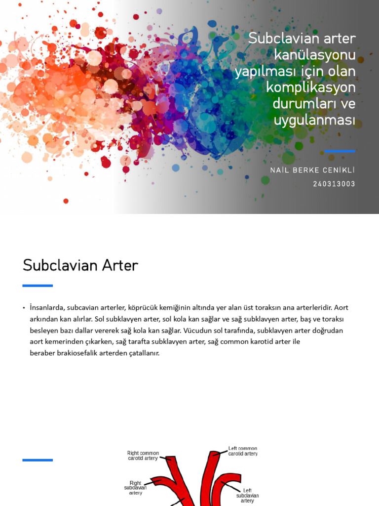Subclavian Arter Anatomi Sunumu | PDF