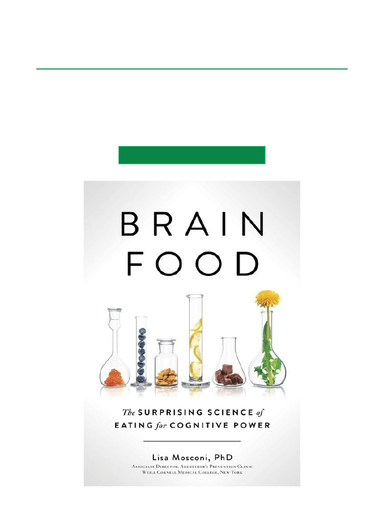 Expert Pick Brain Food The Surprising Science of Eating For Cognitive ...