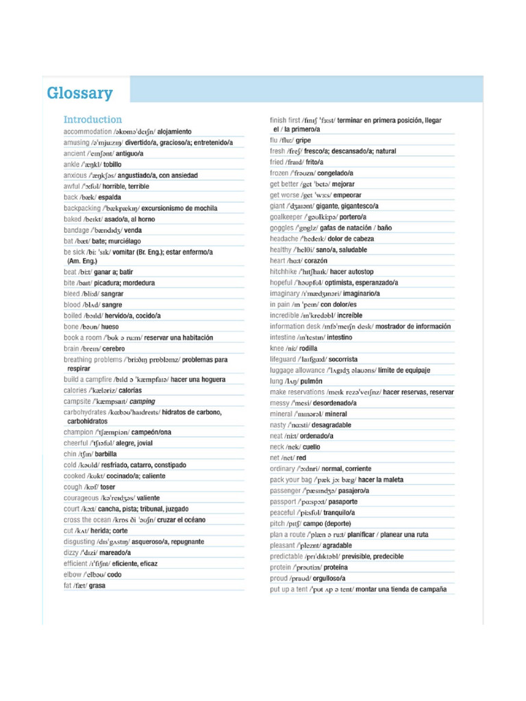 Introduction Vocabulary | PDF