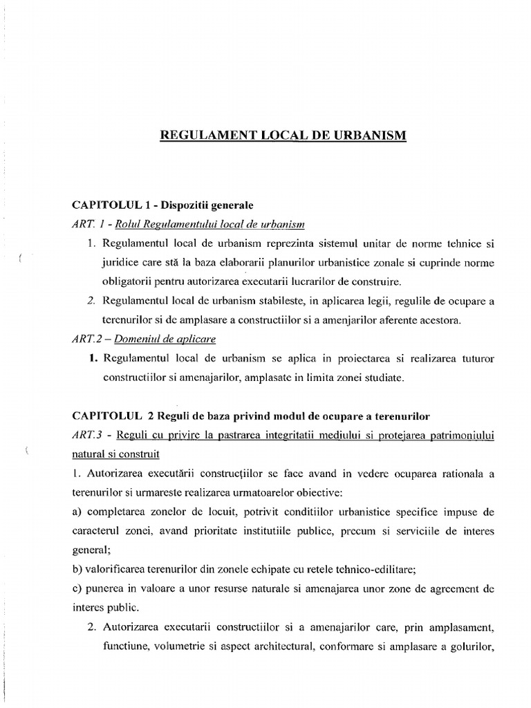 Regulament - Local - de - Urbanism Dev | PDF
