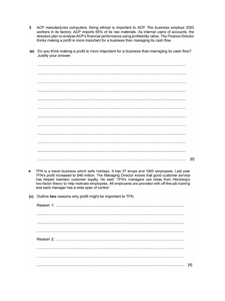 Income Statement Questions Theory Pdf