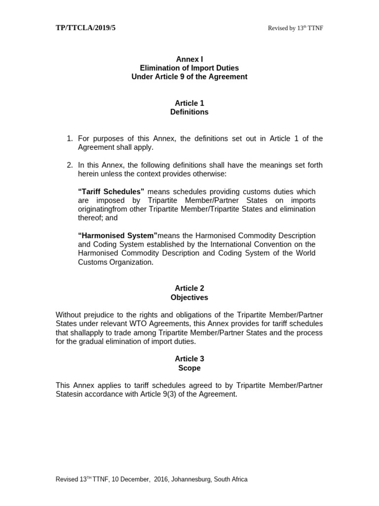 EN-Annex-1-Elimination-of-Import Annexes | PDF | Tariff | International ...