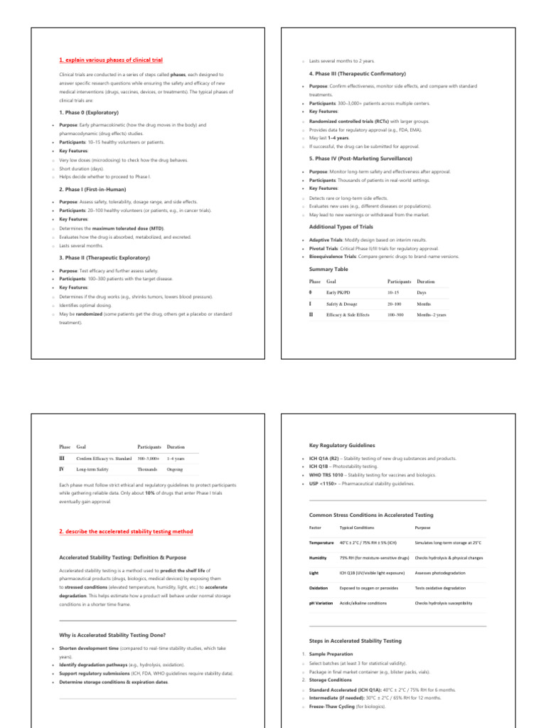 Unit 1 Chatgpt | PDF | Phases Of Clinical Research | Pharmaceutical ...