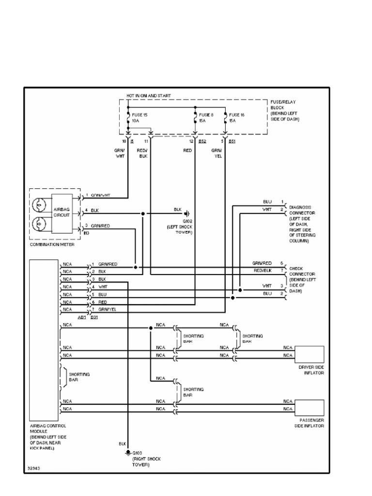 System Wiring Diagrams Supplemental Restraint Circuit | PDF