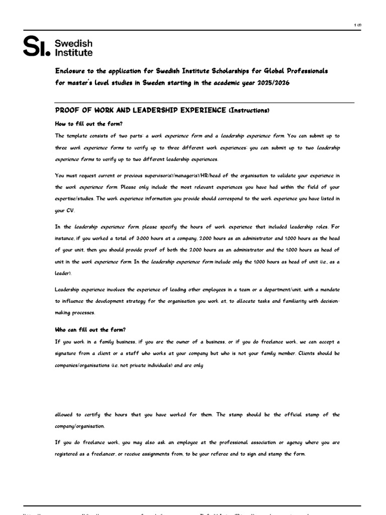 Proof of Work and Leadership Experience Sisgp 2025 - 2026 1 | PDF ...