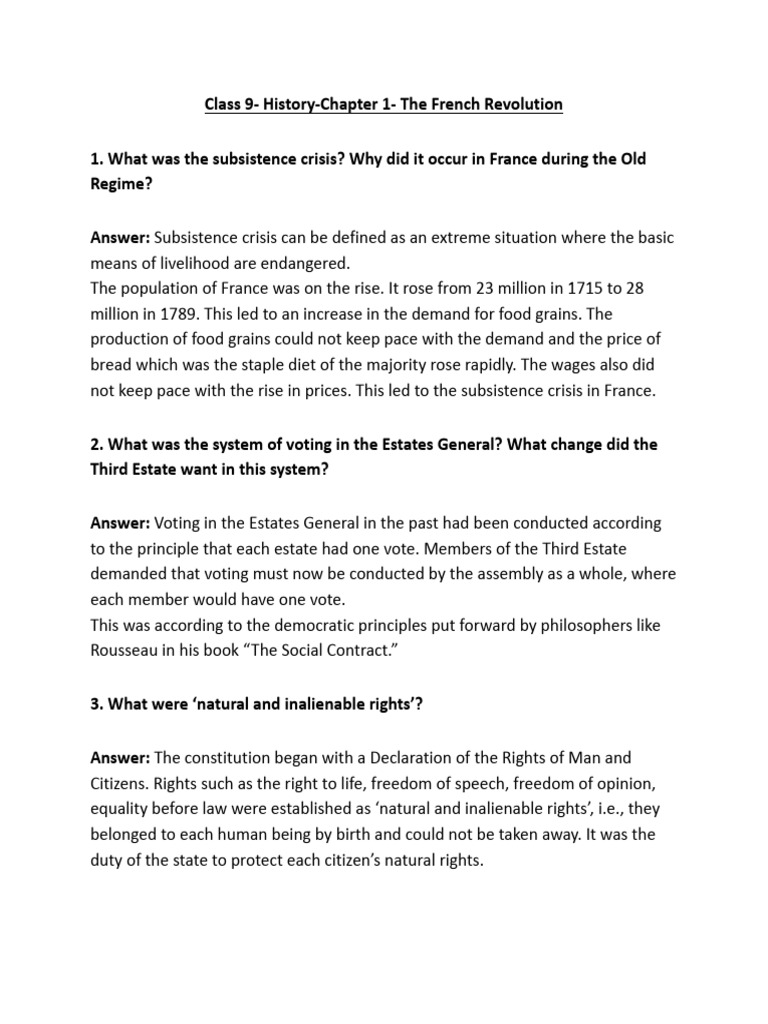 Class9 - CH 1 - History - The French Revolution | PDF | French ...