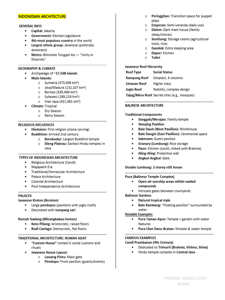 Reviewer For Hoa 3 Finals | PDF | Temple