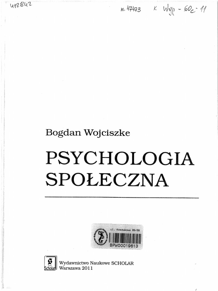 Wojciszke B. - Psychologia Społeczna (2011) | PDF