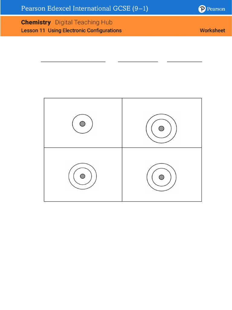 Electron Configuration - IG - Chemistry - Lesson11 - Worksheet - 02 | PDF