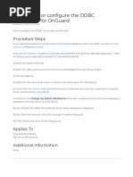 Syncing Lenel OnGuard Database Password | PDF