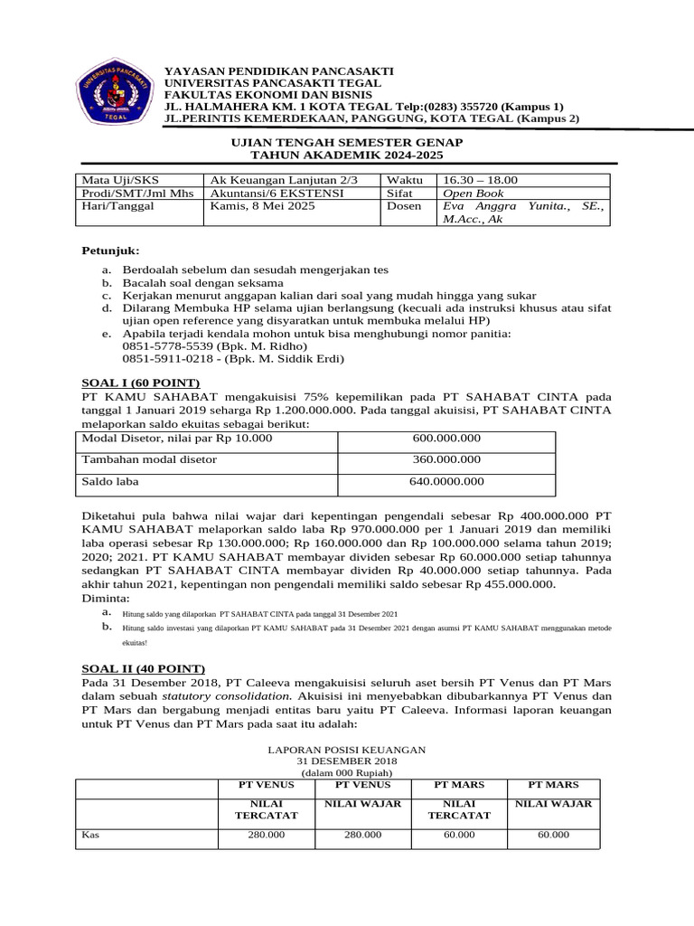 Soal Uts Akl 2 6 Ekt 2025 | PDF