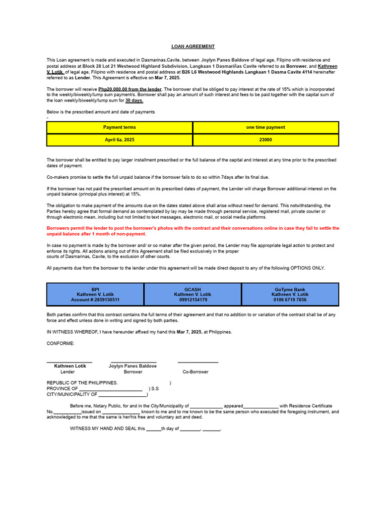 Joylyn Panes Baldove | PDF | Interest | Loans