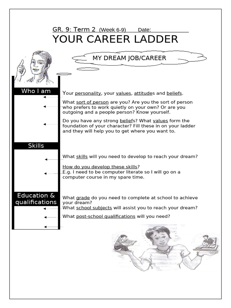 Gr. 9, Term 2, Week 6-9, Intro, YOUR CAREER LADDER | PDF