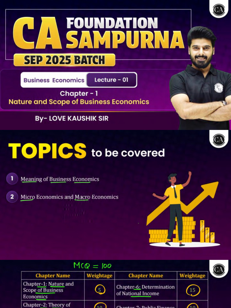 Nature and Scope of Business Economics 01 - Class Notes | PDF