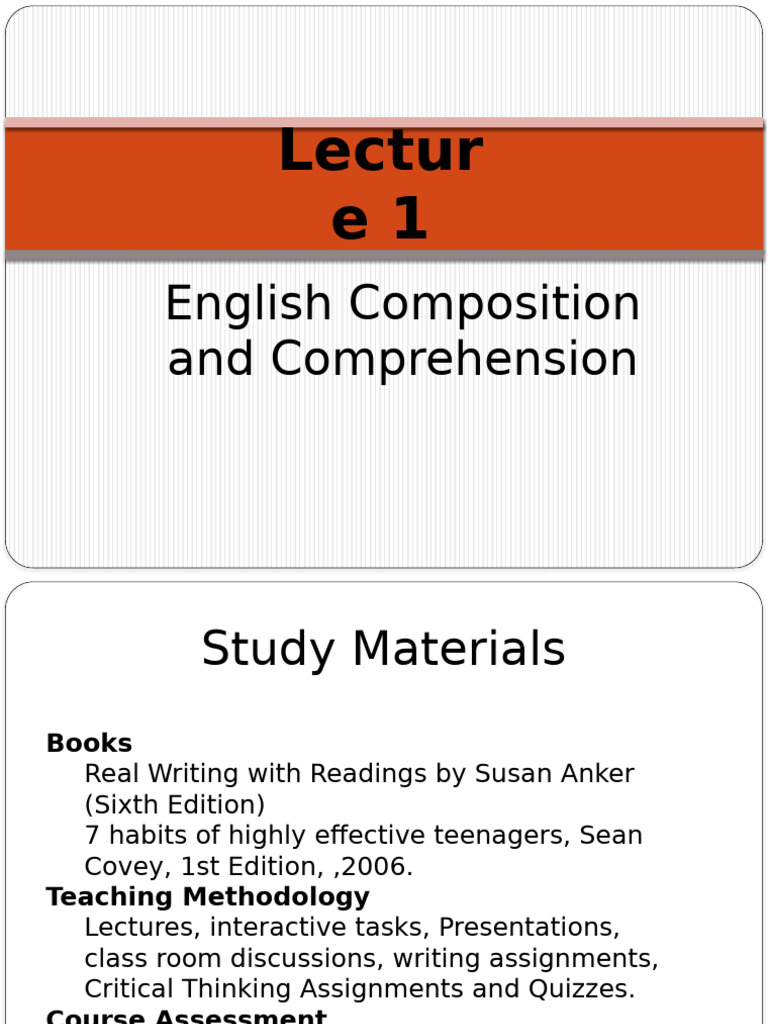 Presentation English Composition and Comprehension | PDF | Earth | Planets