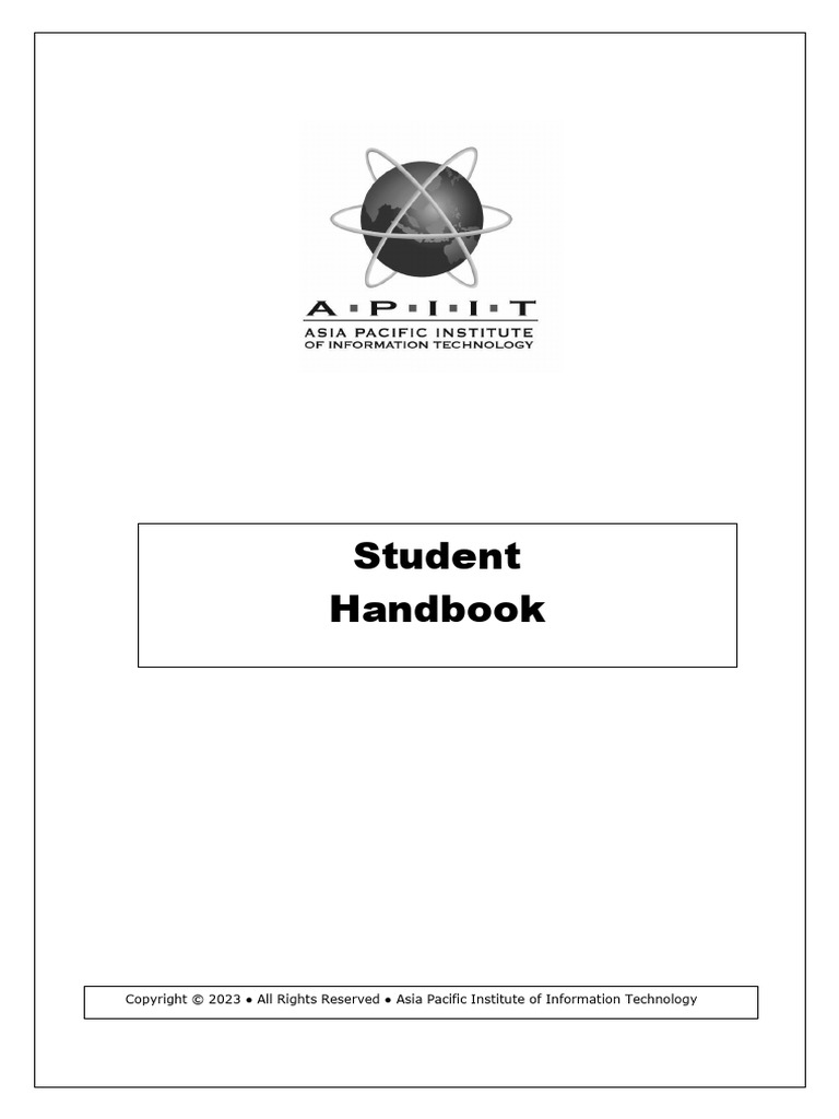 APIIT Student Handbook 2023 | PDF | Libraries | Educational Assessment