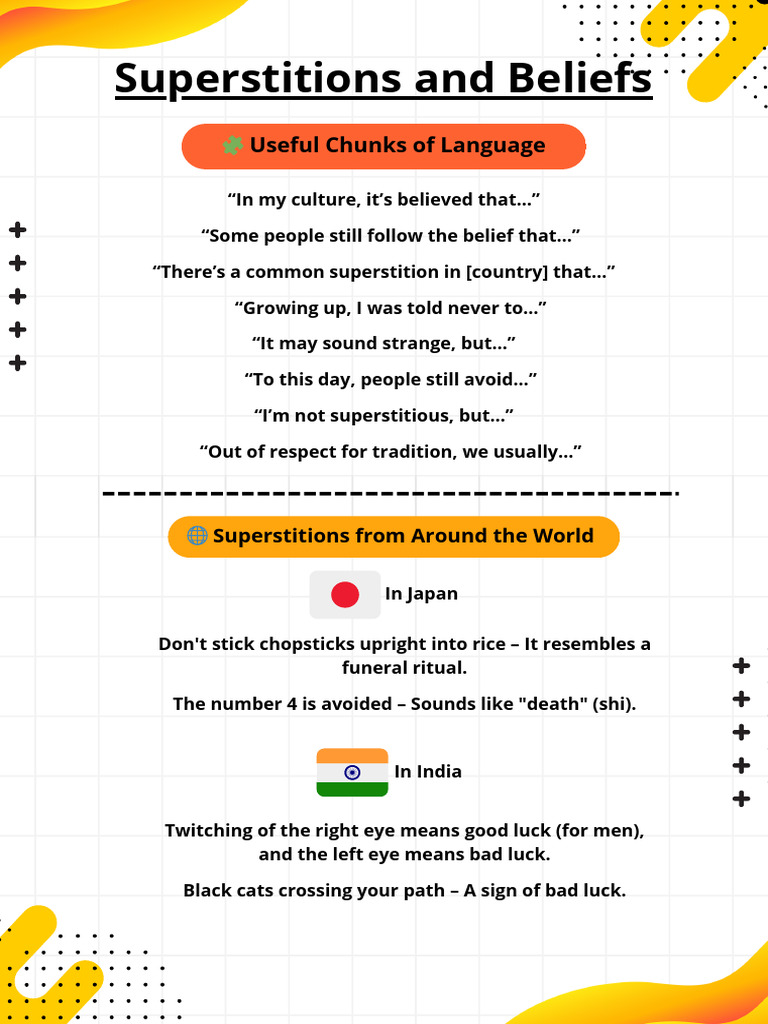 Superstitions and Beliefs Around The World | PDF | Superstitions | Luck