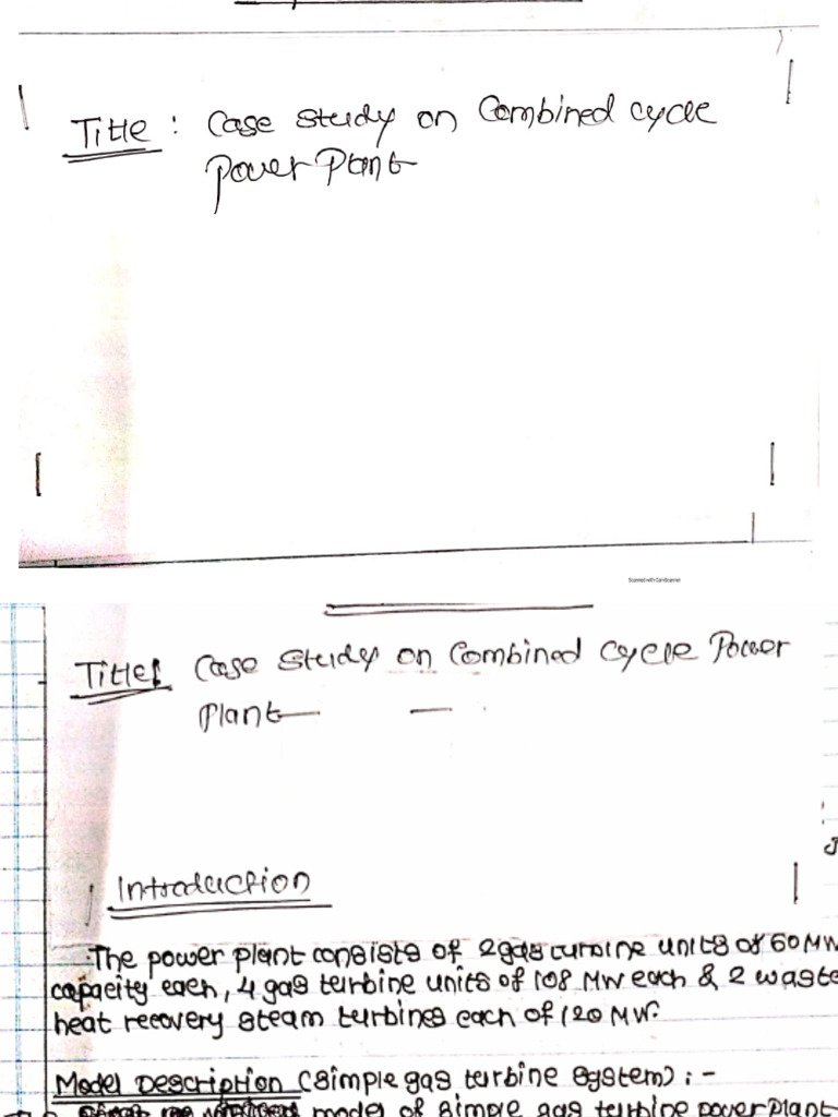 Case Study On GT-ST Combined Cycle Power Plant Uran | PDF
