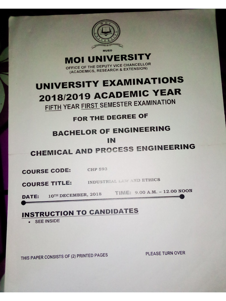 CHP 593 Sample Past Paper | PDF