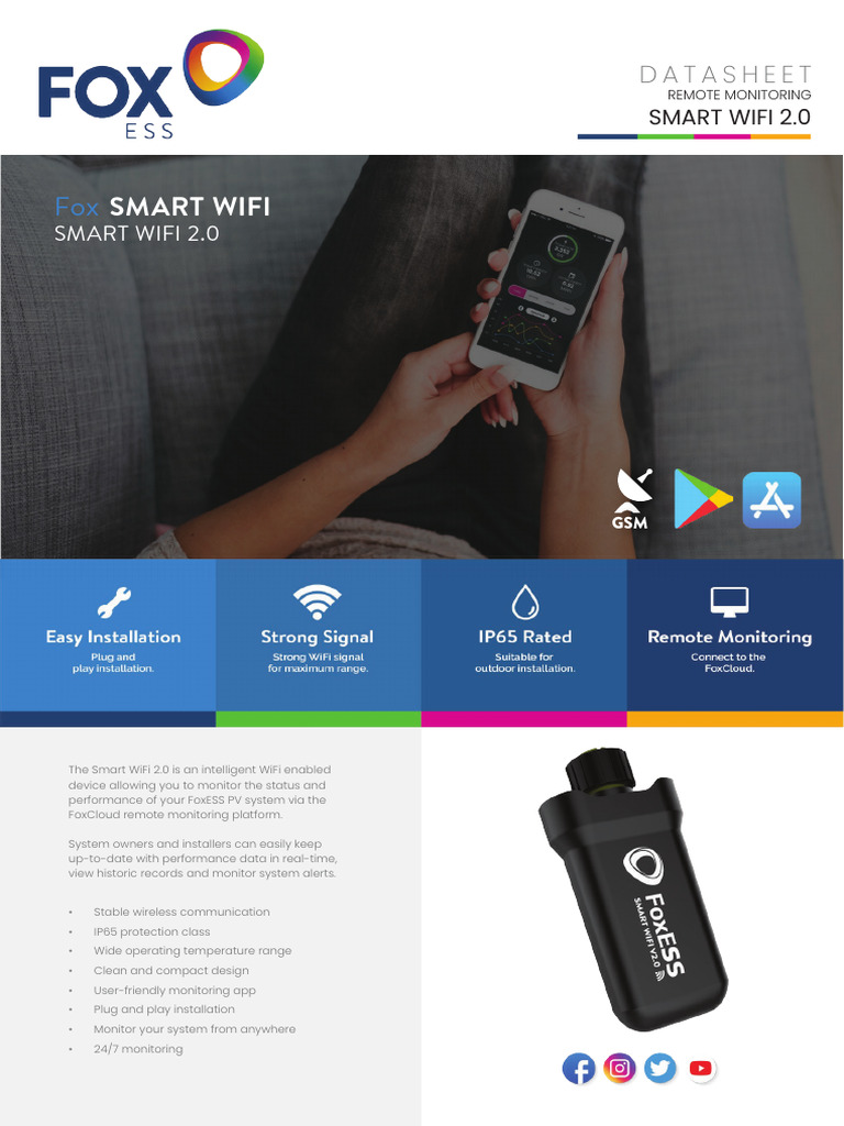 Fox Smart WiFi Dongle Datasheet | PDF