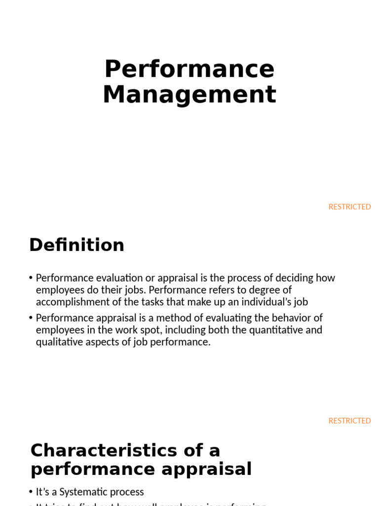 Performance Management | PDF | Performance Appraisal | Organizational Behavior