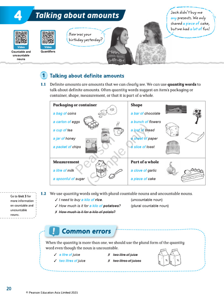 Edge 2E Grammar Book Bk1 Unit 4 | PDF