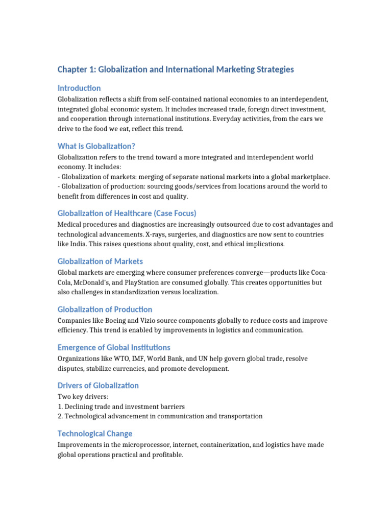Globalization Chapter1 Expanded | PDF | Globalization | Multinational Corporation