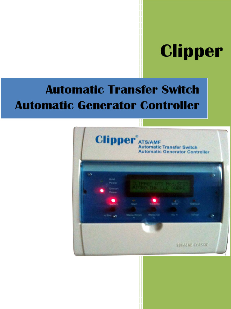 ATS SF Series User Manual Rev1.1 | PDF | Relay | Electrical Grid