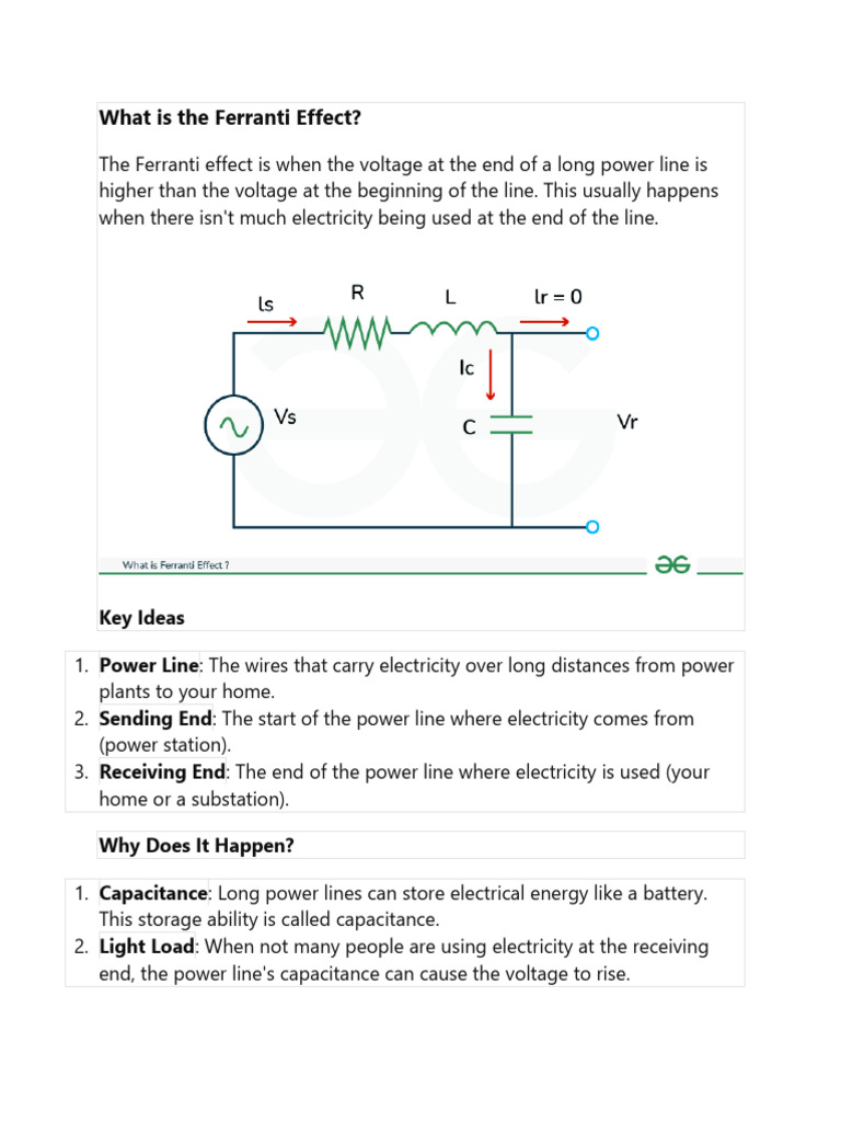Ferranti Effect | PDF