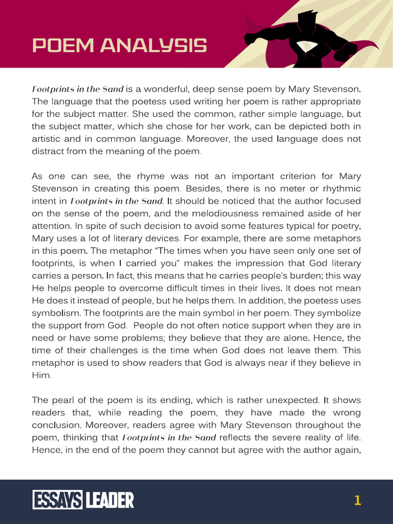 Poem Analysis Sample | PDF