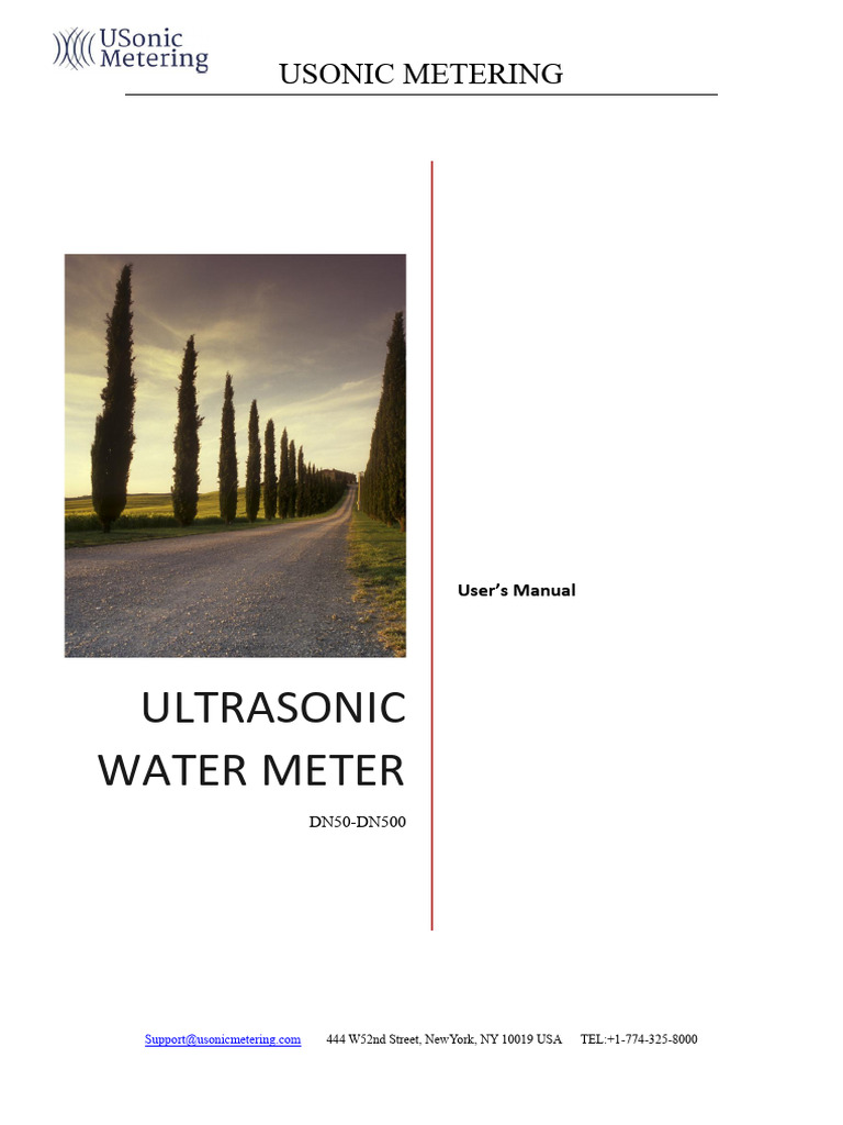 Manual of Ultrasonic Water Meter DN50-DN500 | PDF | Valve | Flow ...