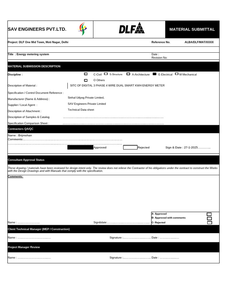 2 Material Submittal MAT | PDF