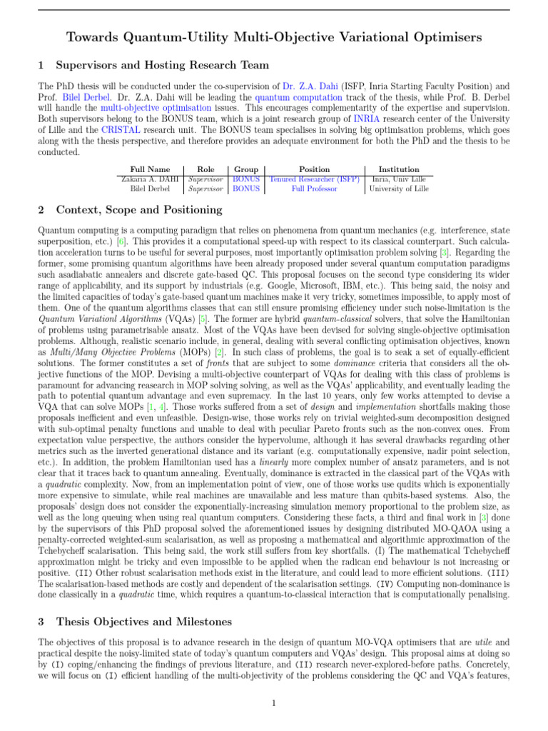 Towards Quantum-Utility Multi-Objective Variational Optimisers | PDF | Quantum Computing ...
