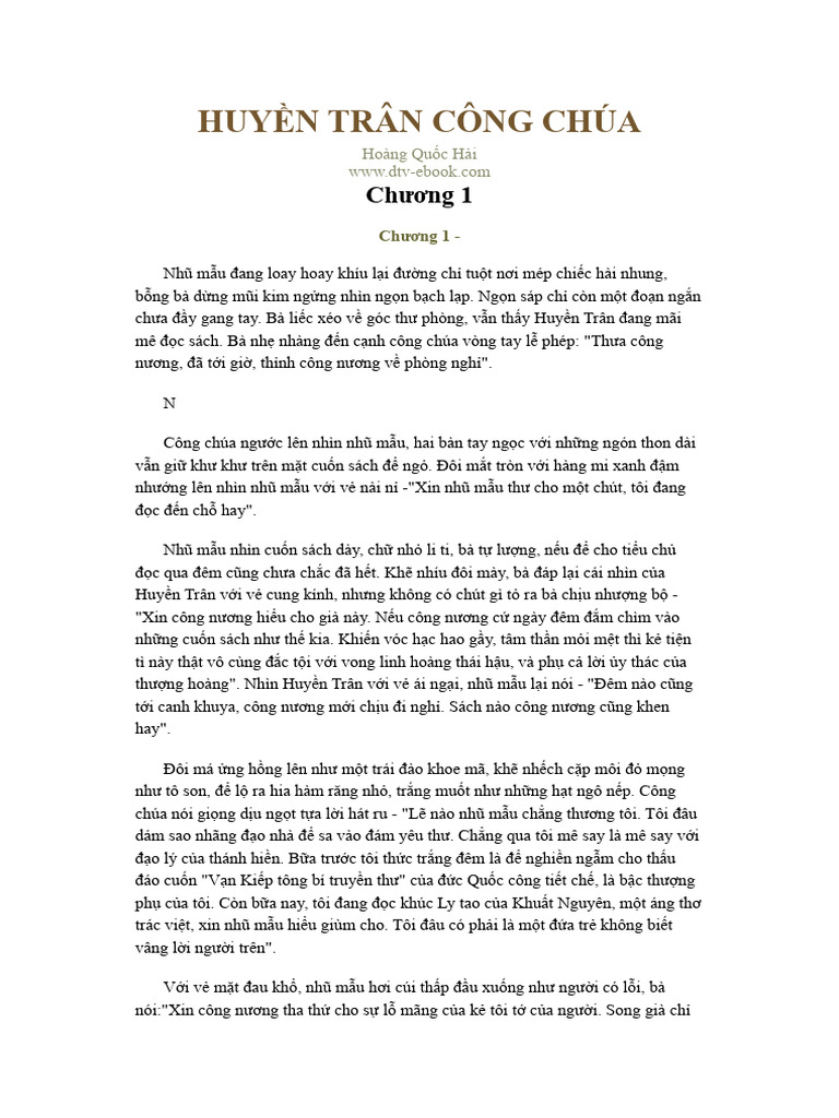 Huyen Tran Cong Chua - Hoang Quoc Hai | PDF
