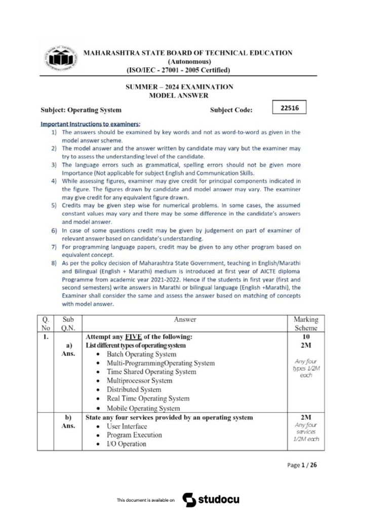 22516-2024-Summer-Model-Answer-Paper (Msbte Study Resources) | PDF