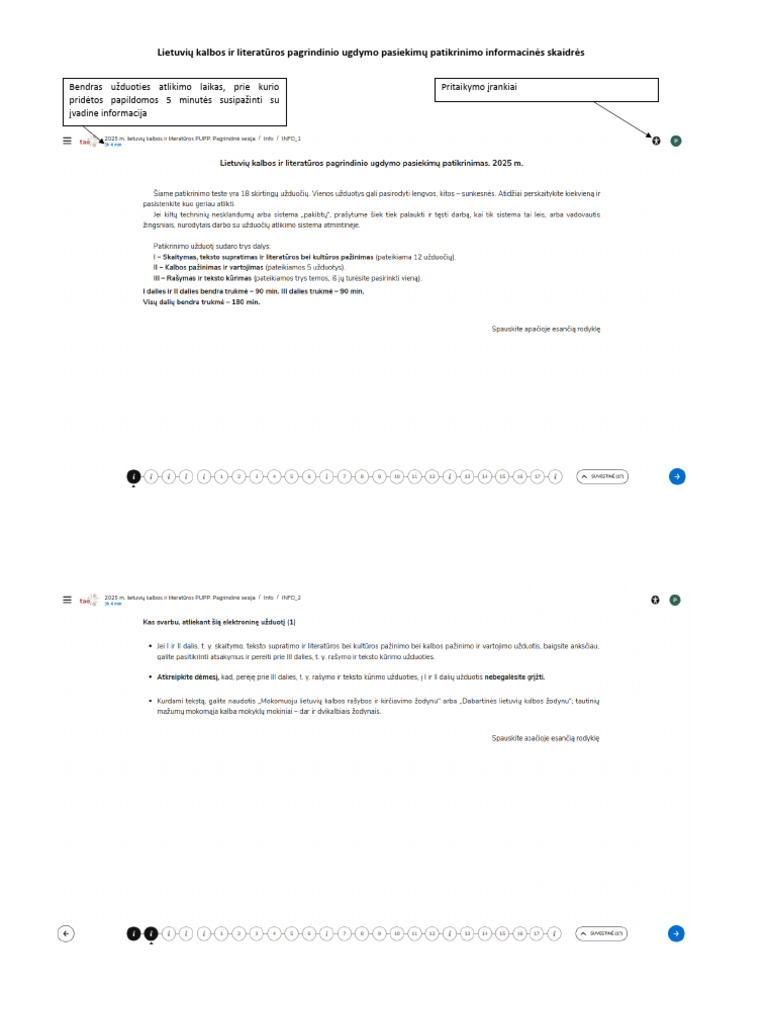 Info Skaidres PUPP Lietuvių Kalba Ir Literatūra | PDF