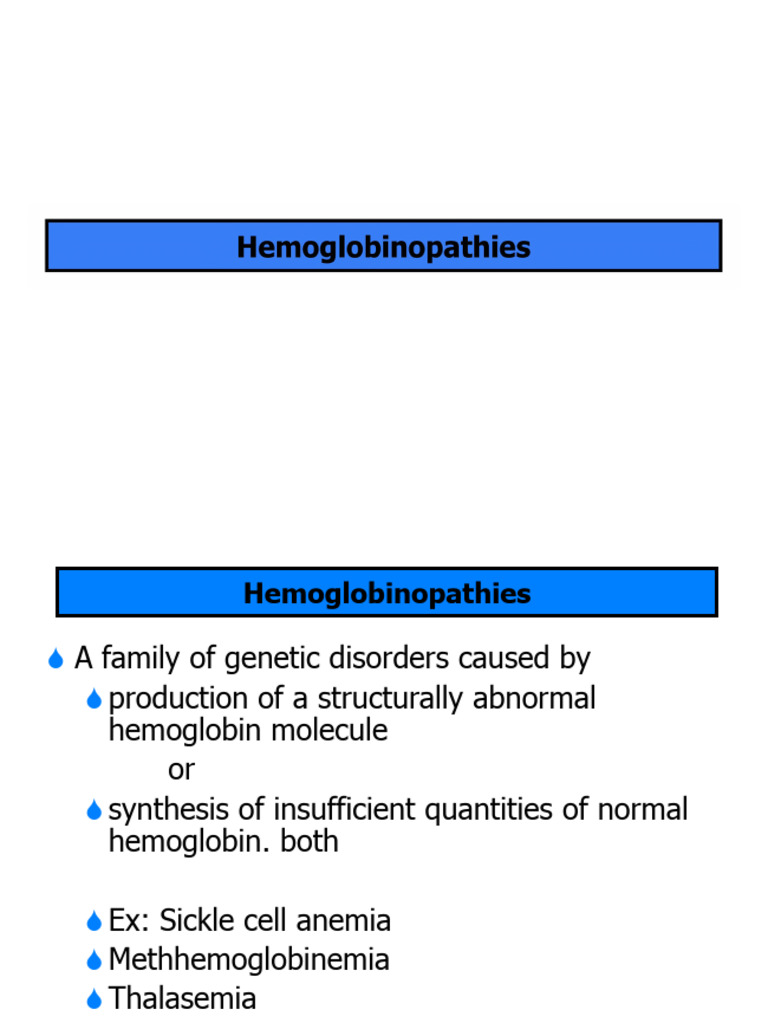 HB05 Hemoglobinopathies | PDF