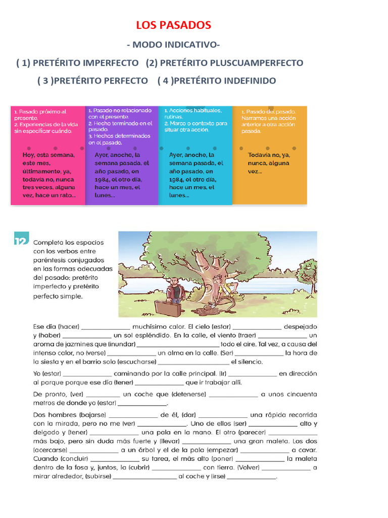 LOS PASADOS - REPASO | PDF