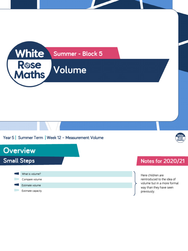 Year 5 Volume and Capacity Estimation | PDF | Volume | Shape