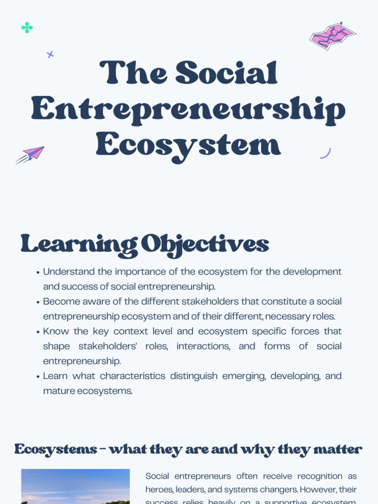 Social Entrepreneurship Ecosystem Overview | PDF | Entrepreneurship ...