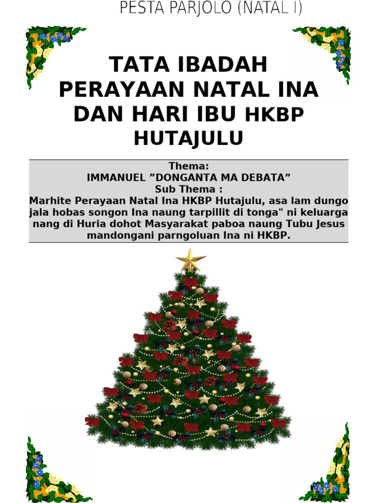 Contoh Liturgi Natal HKBP Hutajulu | PDF