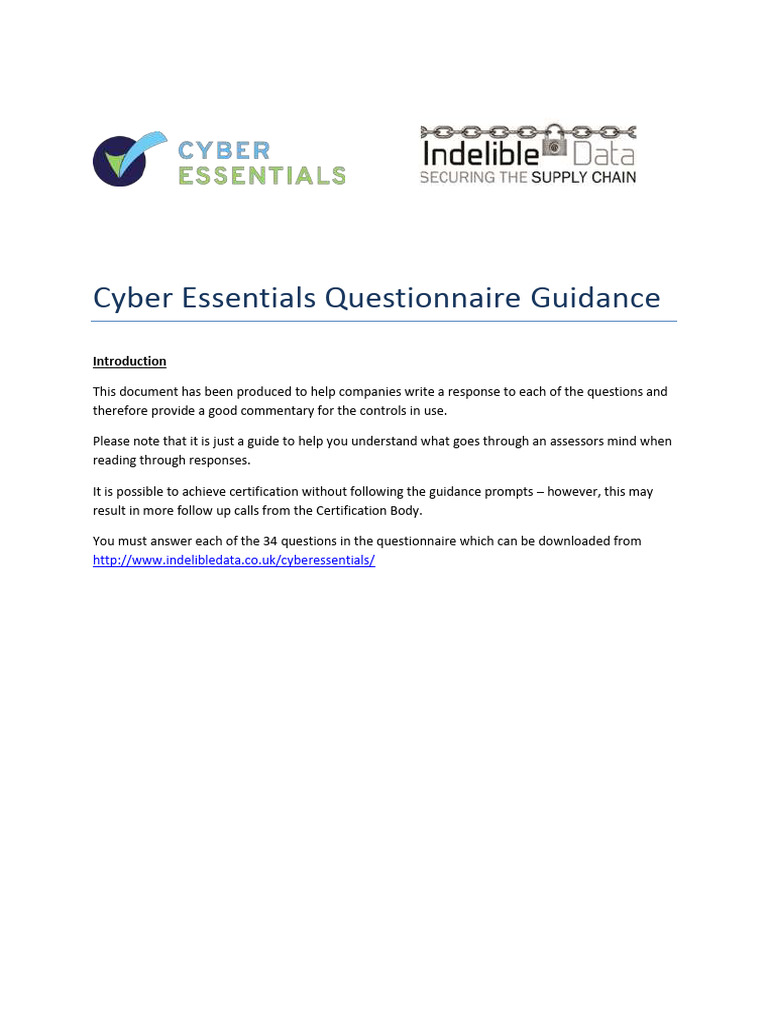 Cyber Essentials Guidance | PDF | Malware | Software